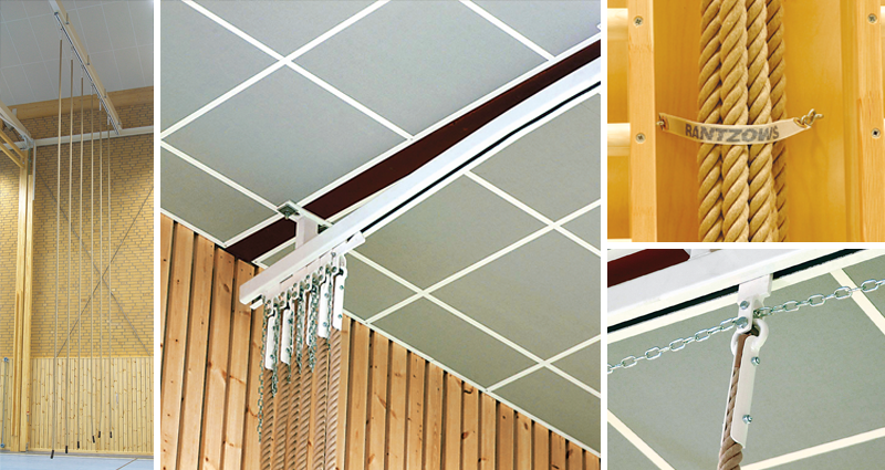 Ceiling Mounted Rope Trackway | Unisport